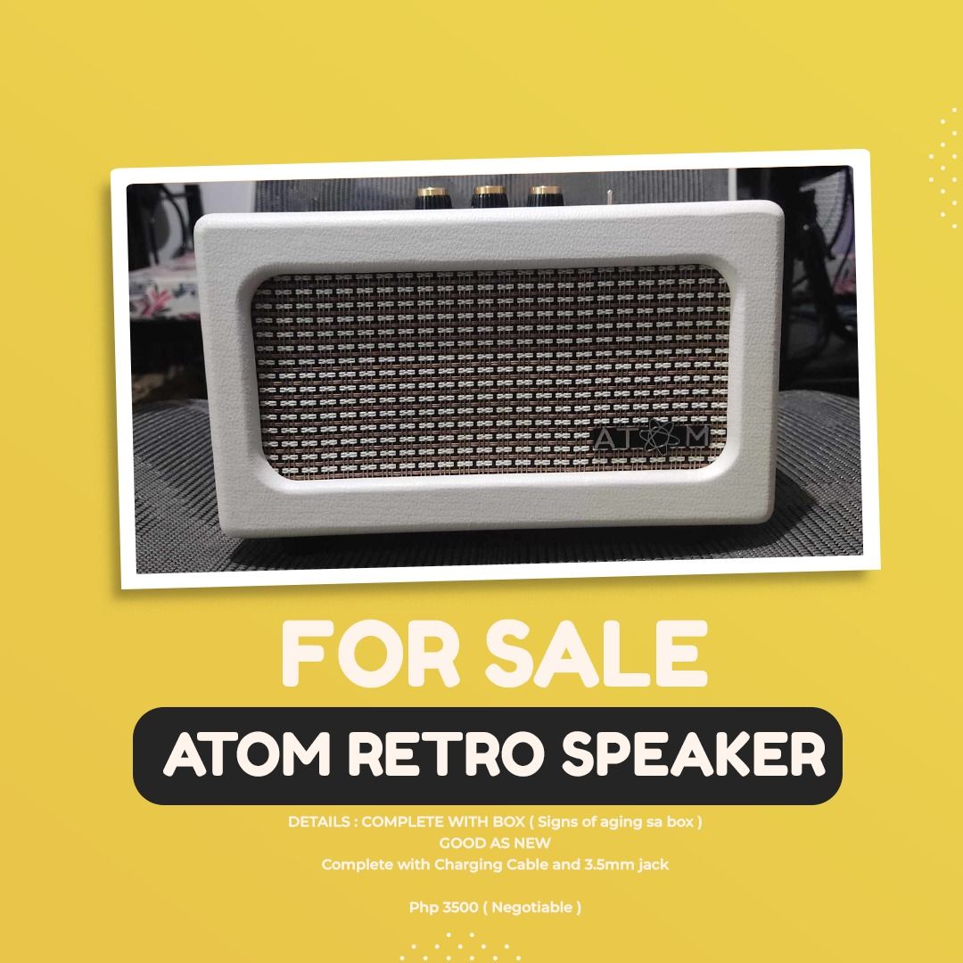 ATOM RETRO BABY SPEAKERS, Audio, Soundbars, Speakers & Amplifiers on ...