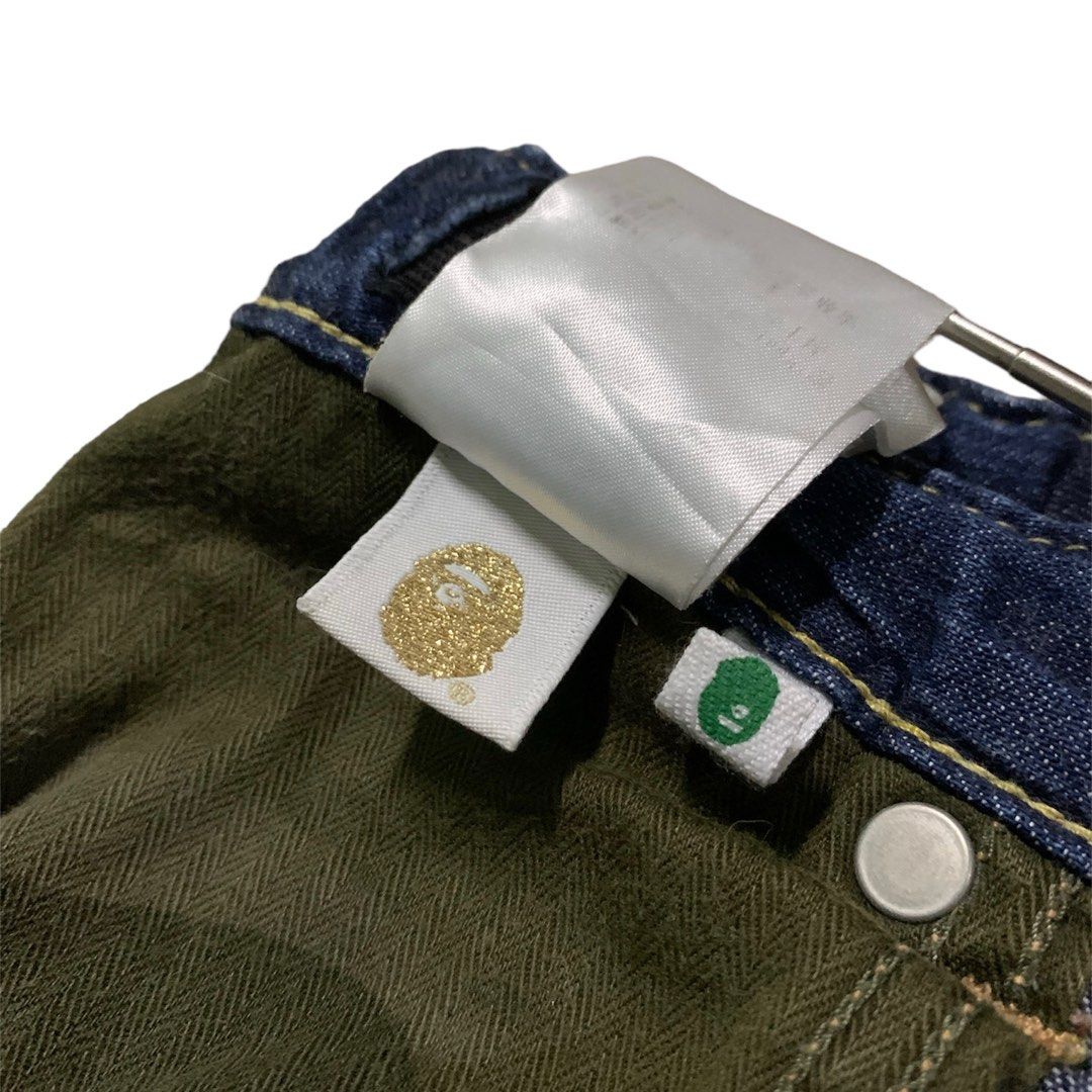 Bape Sad Face Pants, Men's Fashion, Bottoms, Jeans on Carousell
