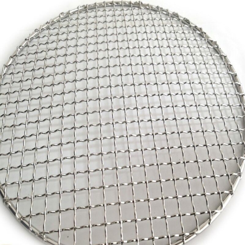 BBQ Net Stainless Steel Round Grill Mesh Roast Nets Bacon Grill Tool ...