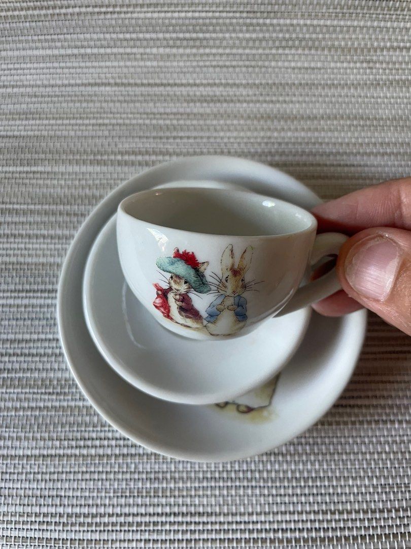 Beatrix Potter Peter Rabbit Mini Cup and Saucer Set, Furniture & Home ...