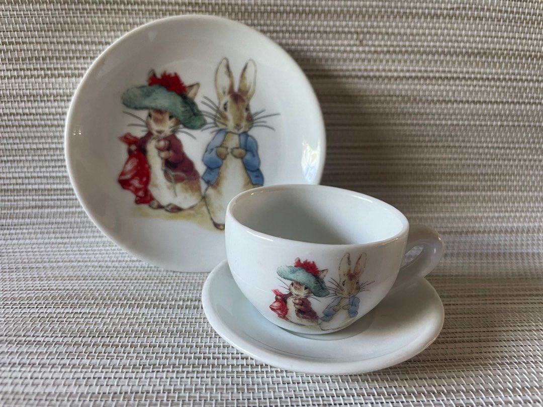 Beatrix Potter Peter Rabbit Mini Cup and Saucer Set, Furniture & Home ...