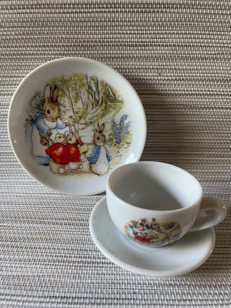 Beatrix Potter Peter Rabbit Mini Cup and Saucer Set, Furniture & Home ...