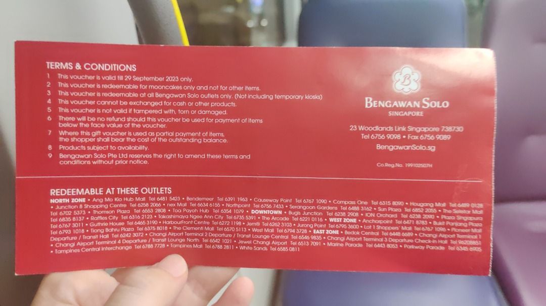 Bengawan Solo Mooncake Voucher worth $56, Tickets & Vouchers, Vouchers ...