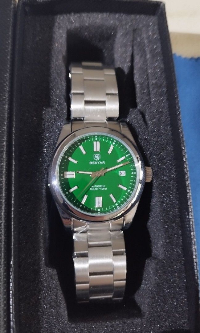 Benyar Green Dial Homage Rolex OP 124300, Luxury, Watches on Carousell