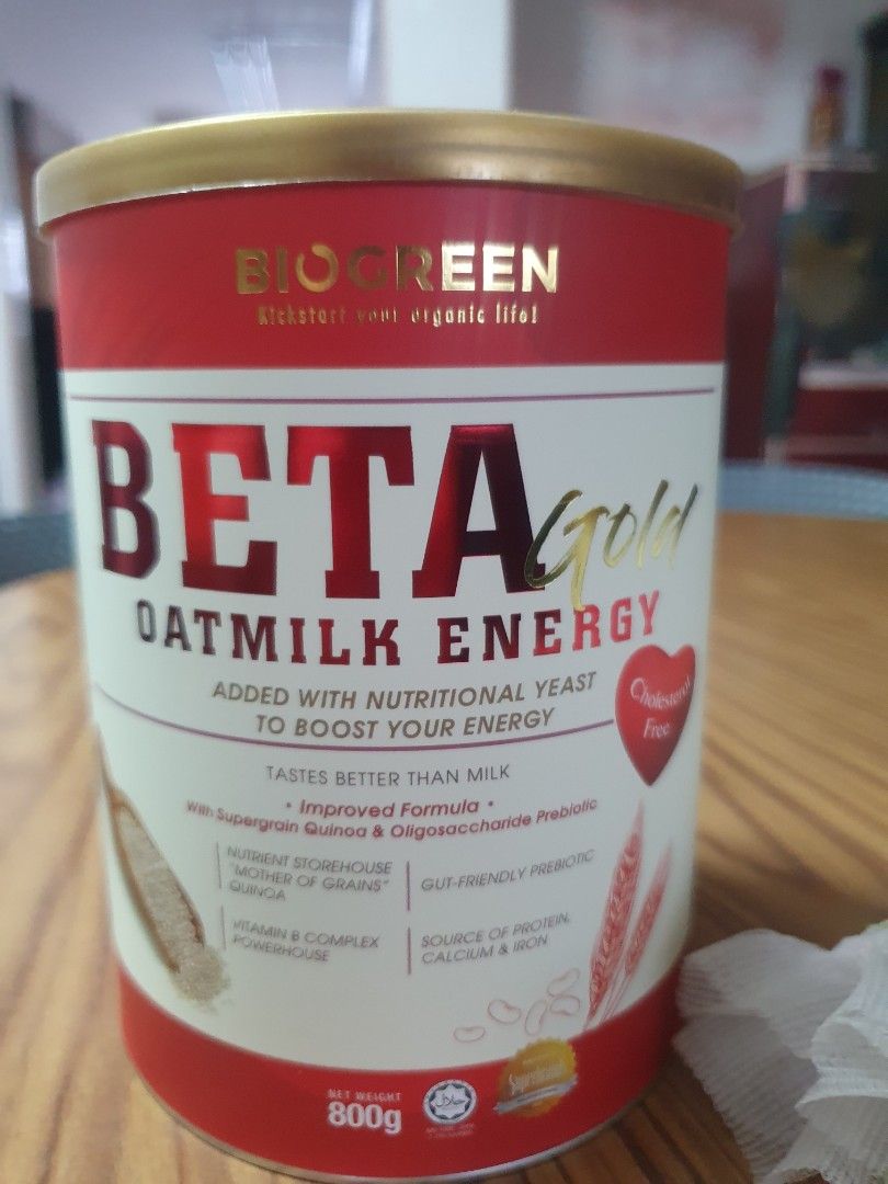 BIOGREEN Beta Gold Dairy Free Oatmilk 800g, Health & Nutrition, Health ...
