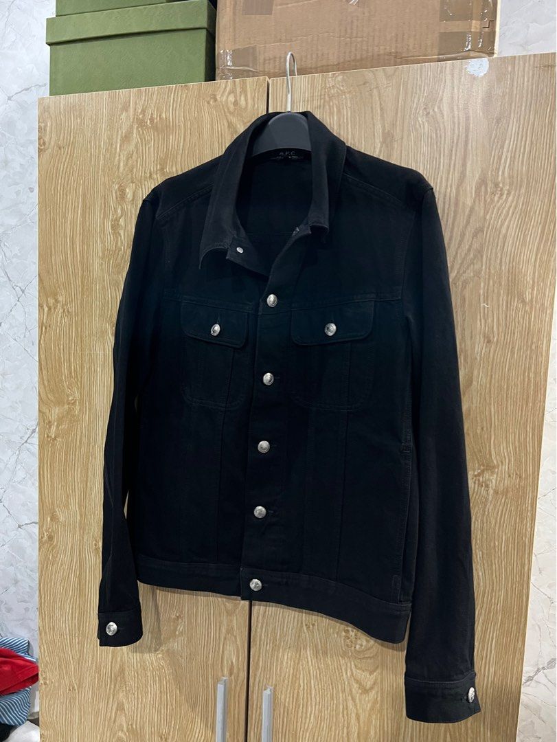 Black Denim Jacket, Men's Fashion, Coats, Jackets and Outerwear on Carousell