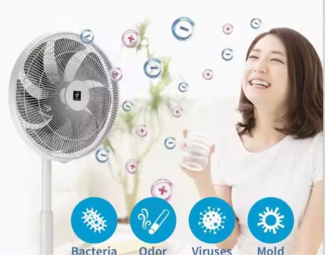 BNIB Sharp Plasmacluster Stand Fan, Furniture & Home Living, Lighting ...