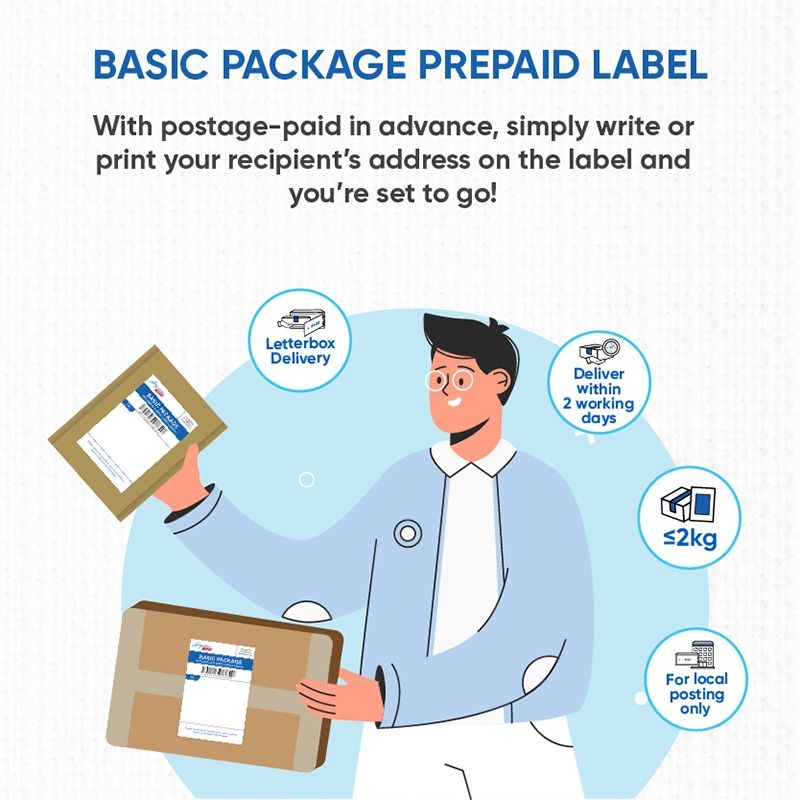 [BNIP] Singpost Basic Package Prepaid Label (Untracked), Hobbies & Toys ...