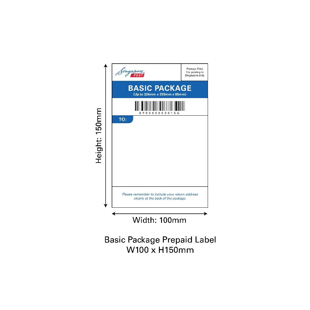 [BNIP] Singpost Basic Package Prepaid Label (Untracked), Hobbies & Toys ...