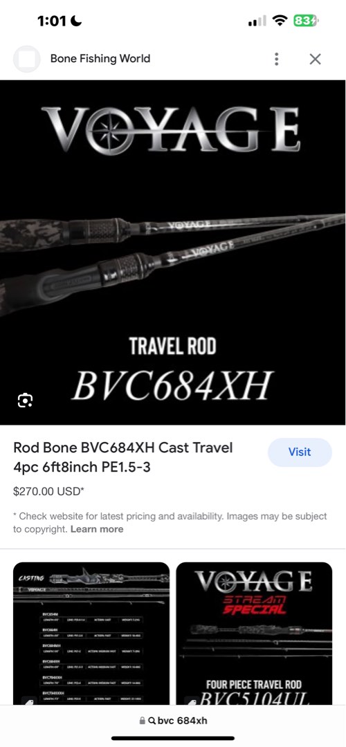 Bone voyage 684xh, Sports Equipment, Fishing on Carousell