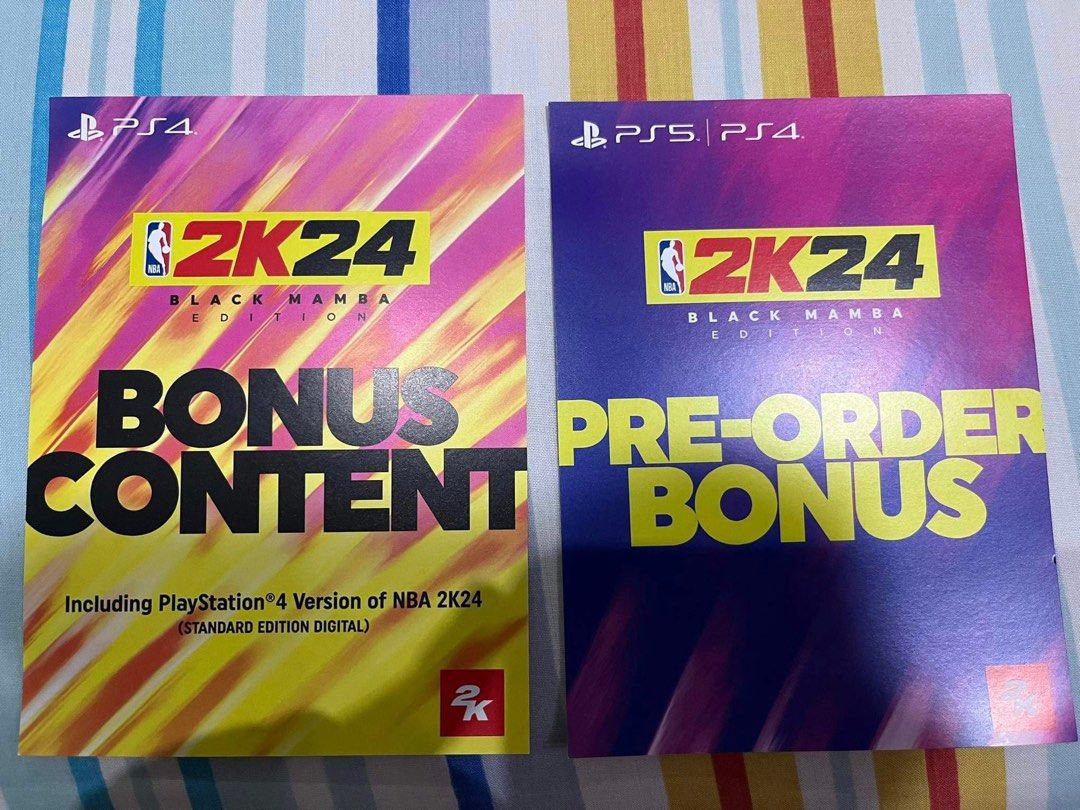 BONUS CONTENT CODES ONLY PS5 NBA 2K24 BLACK MAMBA EDITION, Video Gaming ...