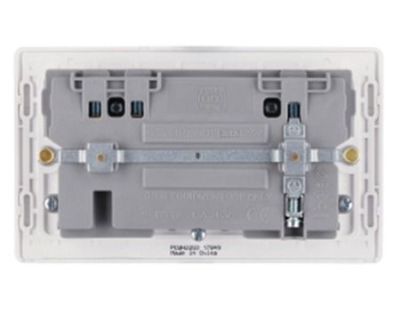 British General BG SlimLine 13A Electrical Double Switch Power Socket ...