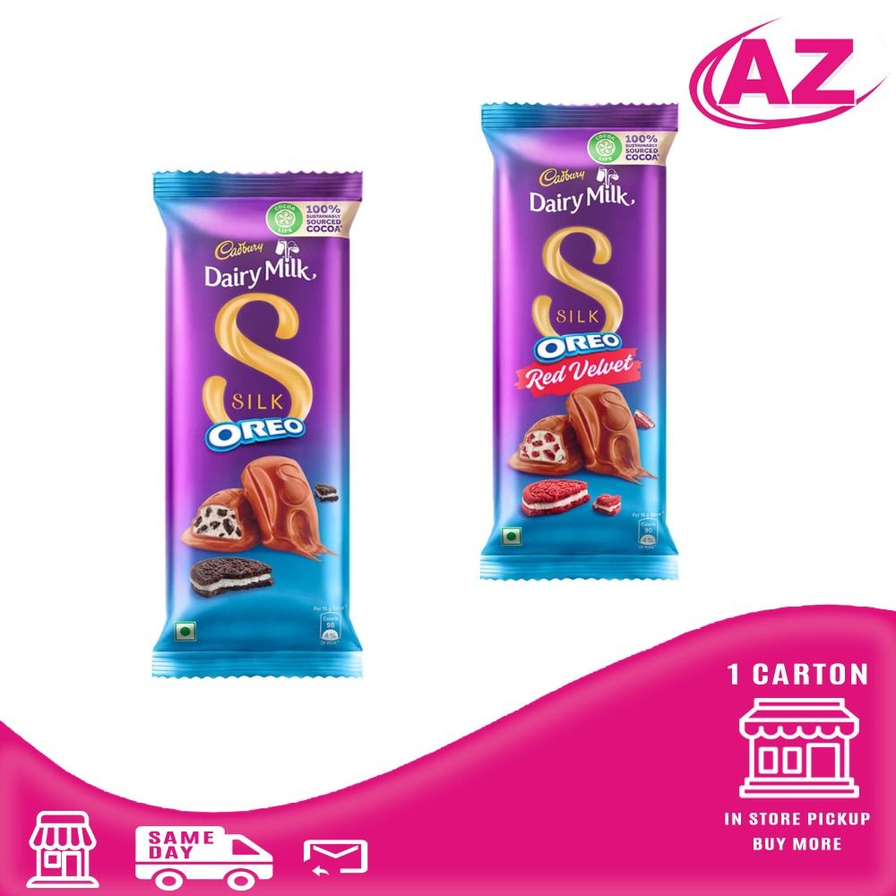 Cadbury Dairy Milk Silk Oreo | Oreo Red Velvet, 130 g-STORE PICKUP ...