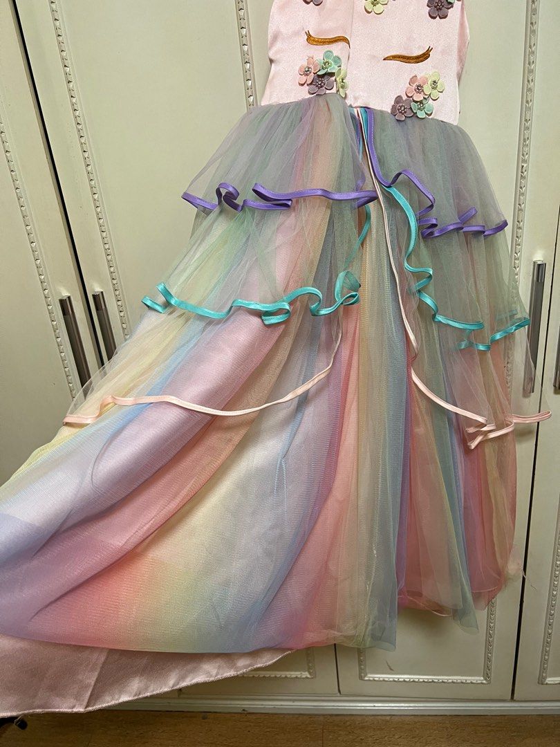 Candy color semi long gown rupple dress for kids, Babies & Kids, Babies ...