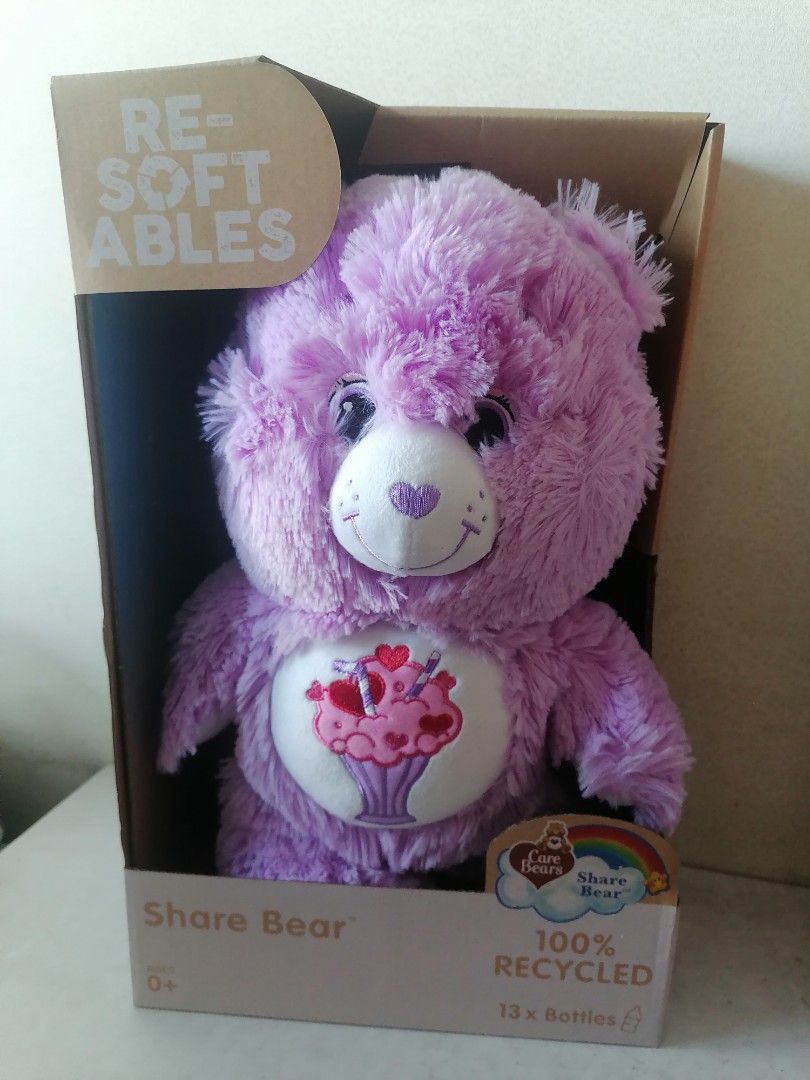 Care Bears Share Bear Resoftables are a range of eco-friendly plush ...