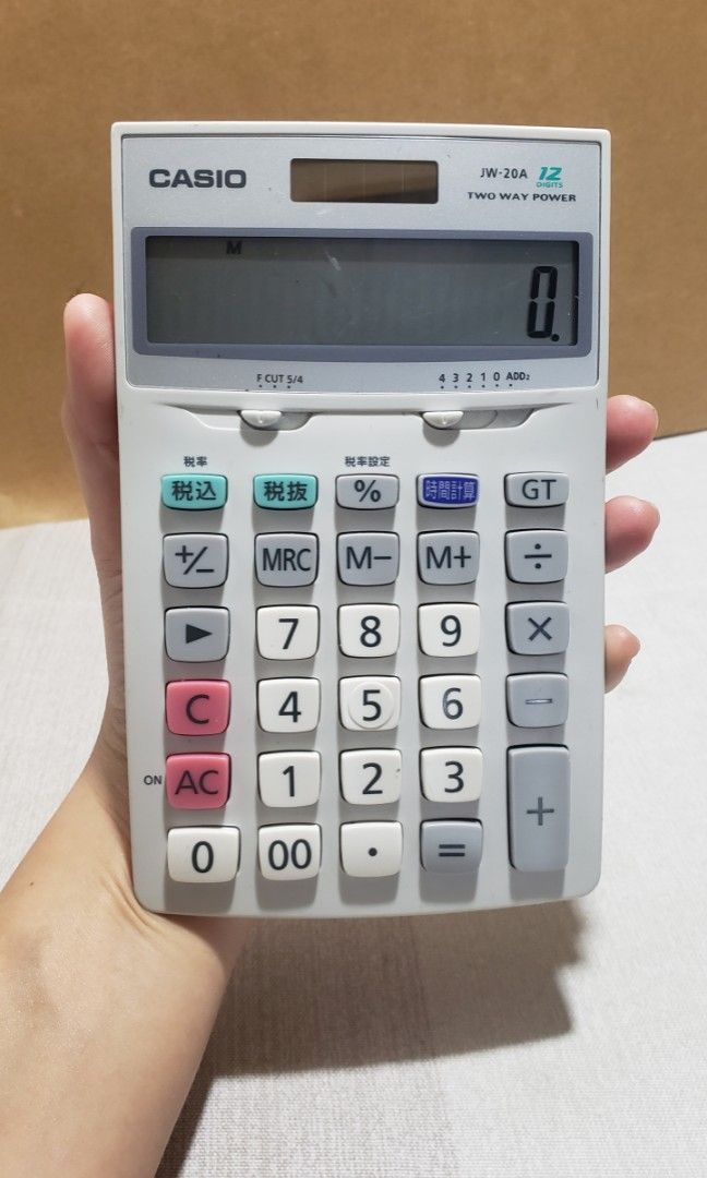 Casio JW-20A 12 Digits Two Way Power Calculator, Computers & Tech ...