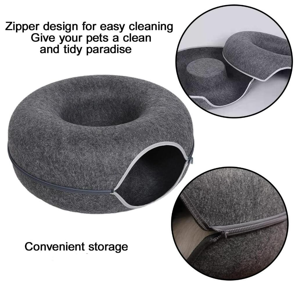 Cat Tunnel Cave Cat Beds Felt Cat Caves Tunnel Interactive Cat Bed ...