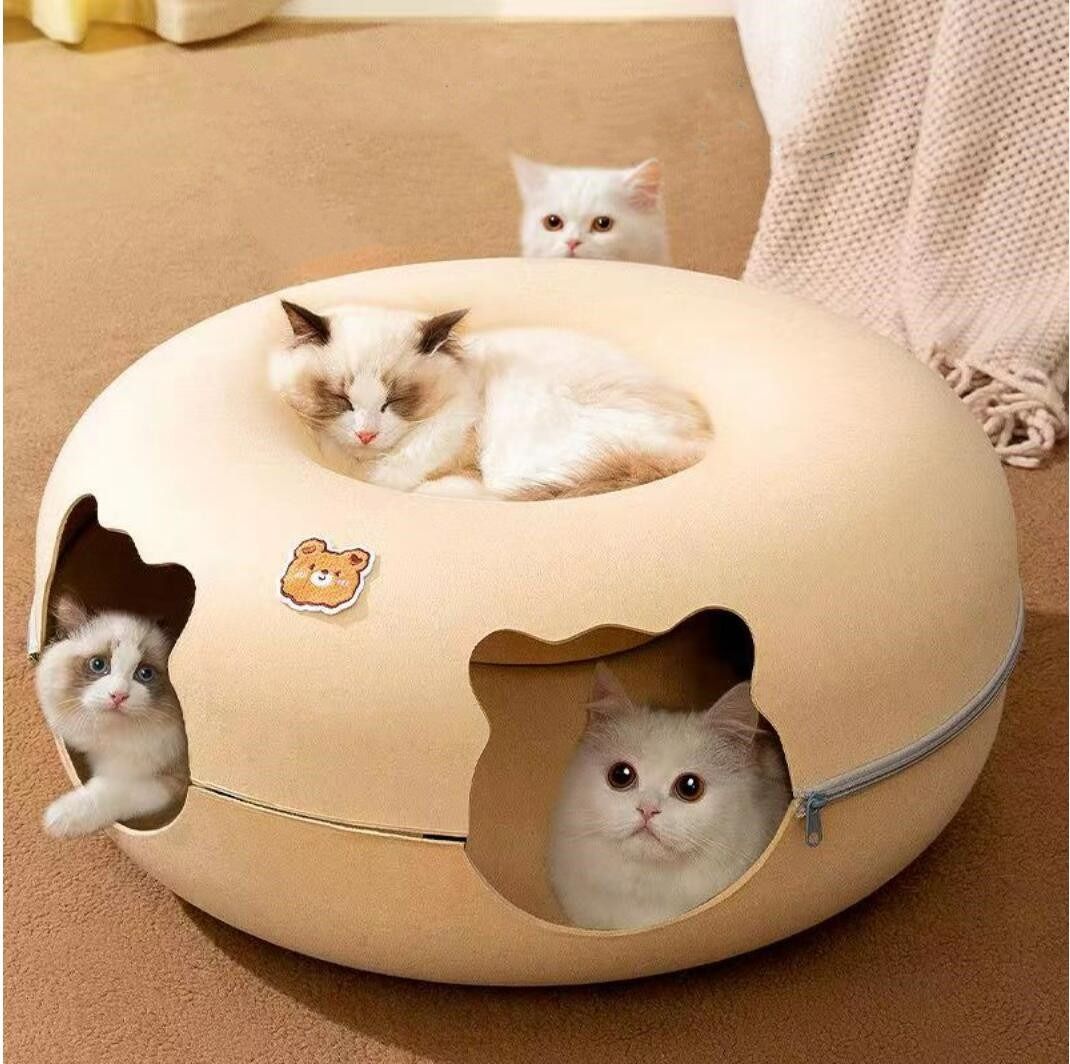 Cat Tunnel Cave Cat Beds Felt Cat Caves Tunnel Interactive Cat Bed ...