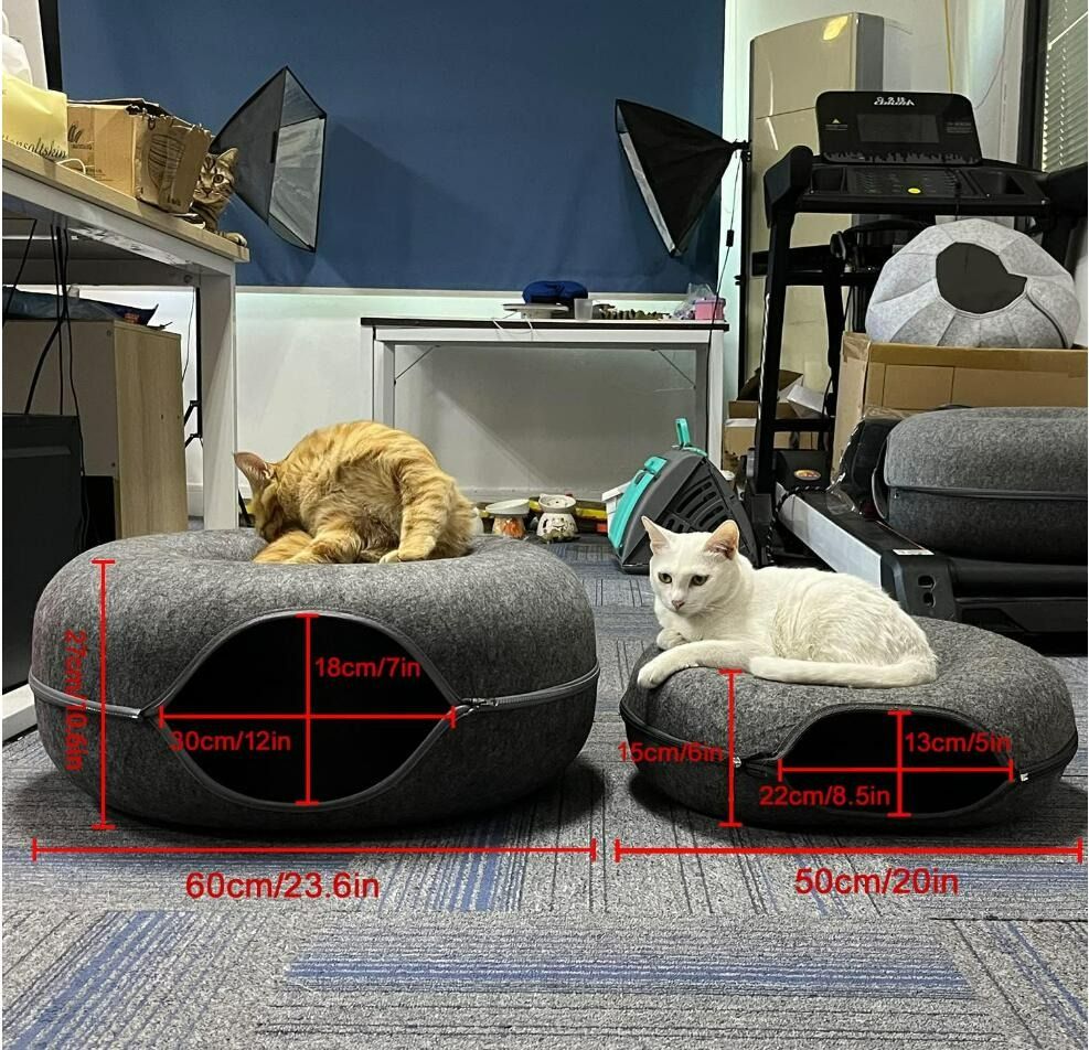 Cat Tunnel Cave Cat Beds Felt Cat Caves Tunnel Interactive Cat Bed ...
