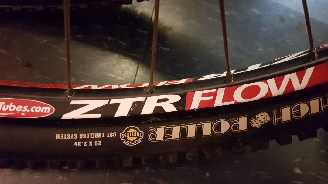 Chris King ZTR flow titanium gold spokes, Sports Equipment, Bicycles ...