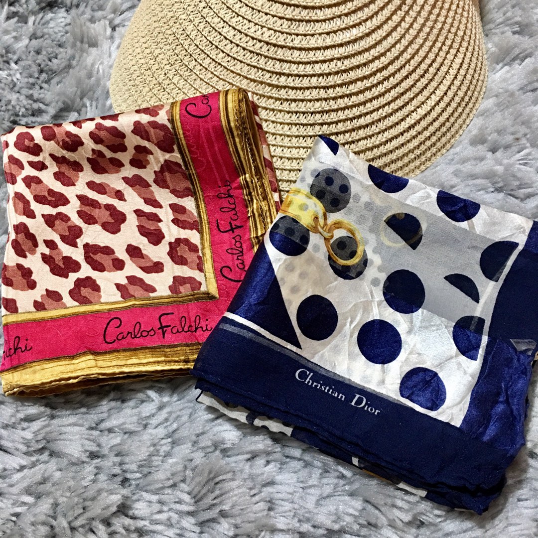 Christian Dior | Carlos Falchi Silk scarf bundle, Women's Fashion ...