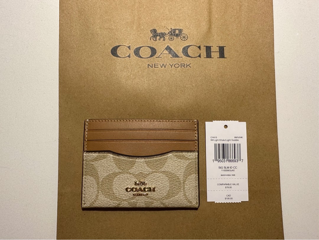 Coach Card holder with original tag and paper bag, Luxury, Bags ...