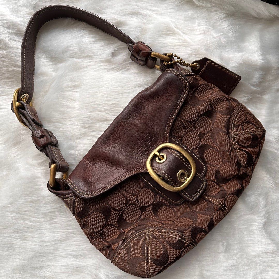 Coach Signature Sufflette Leather Handbag, Luxury, Bags & Wallets on ...