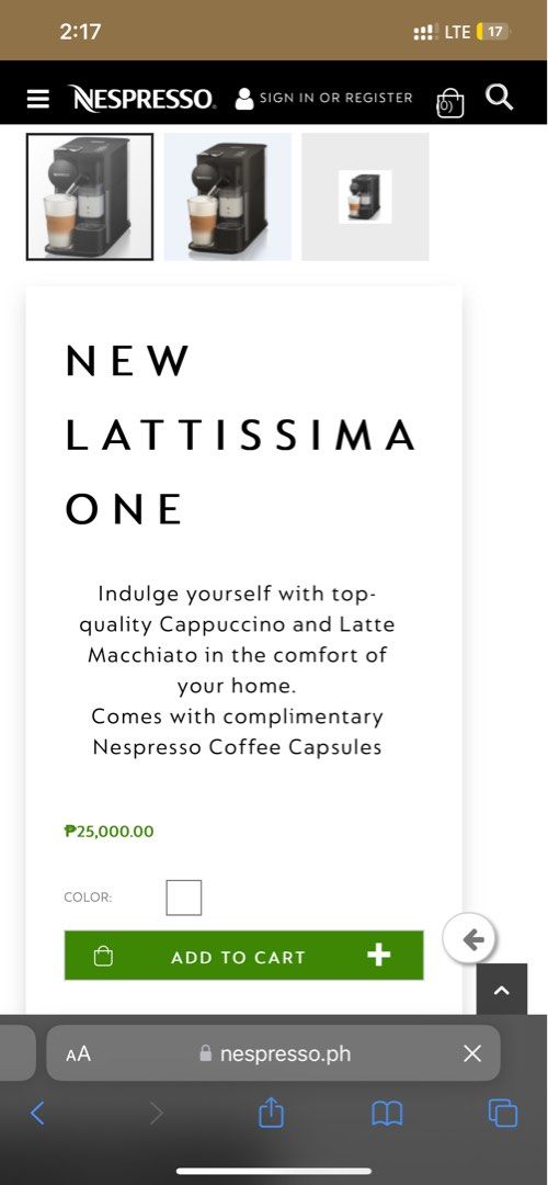 Coffee Machine Nesp, TV & Home Appliances, Kitchen Appliances, Coffee ...