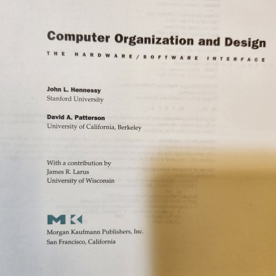 Computer Organization & Design-The Hardware /Software Interface, 興趣及遊戲, 書本 & 文具, 教科書 - Carousell