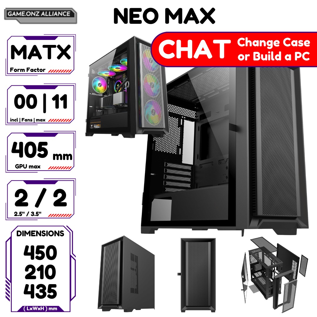 COMSTAR NEO MAX PC CASING CHASSIS | MATX MOBO ATX PSU | COMPONENT ...