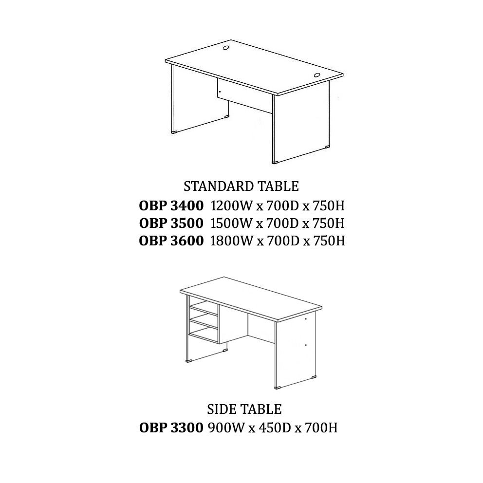 Curve Working Desk Set L-Shaped Office Table, added Side Table ...