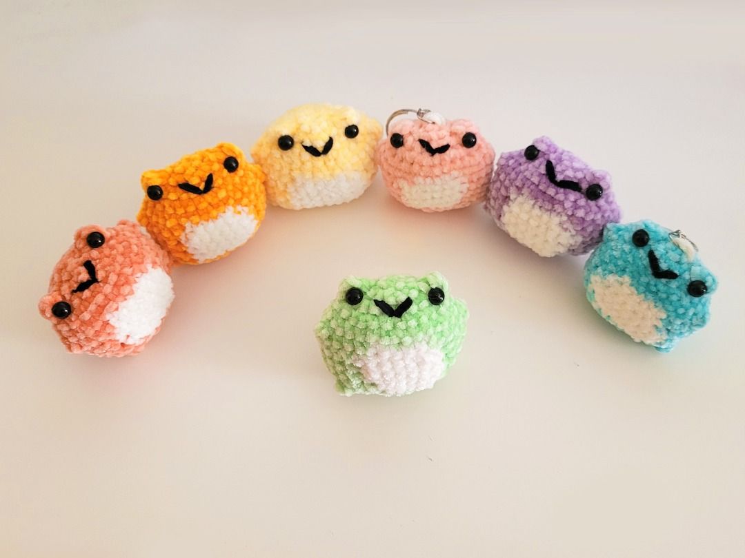 Cute Custom Handmade Tiny Chonky Frog Crochet Squishy Soft Plushie ...
