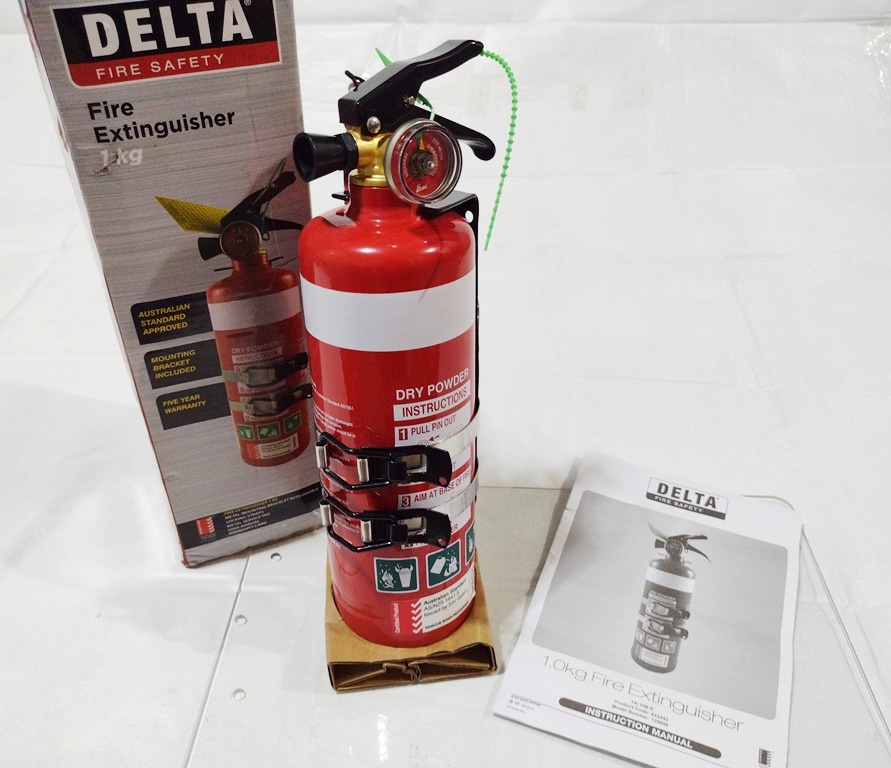 Delta ABE Dry Chemical Powder Fire Extinguisher, 1kg, Furniture & Home ...