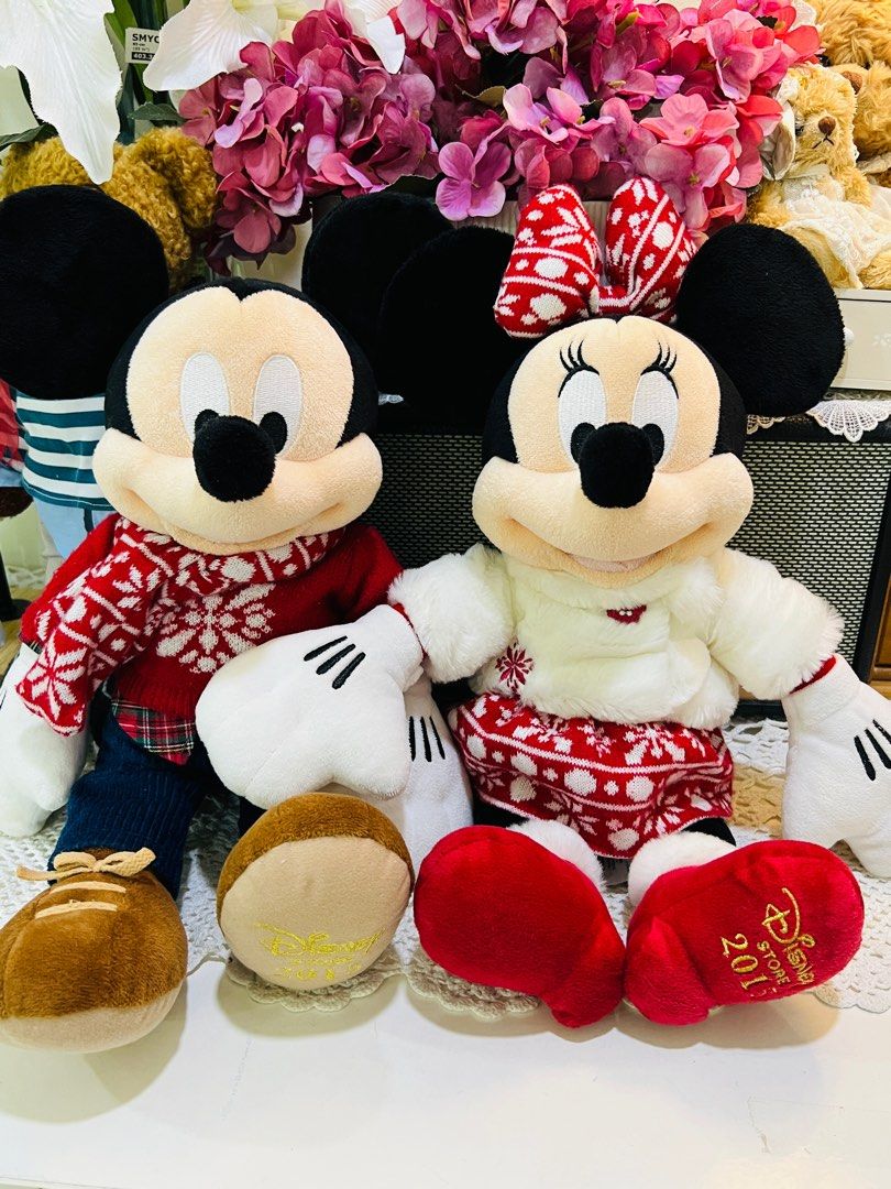 Disney store Mickey Minnie soft toy set, Hobbies & Toys, Toys & Games ...