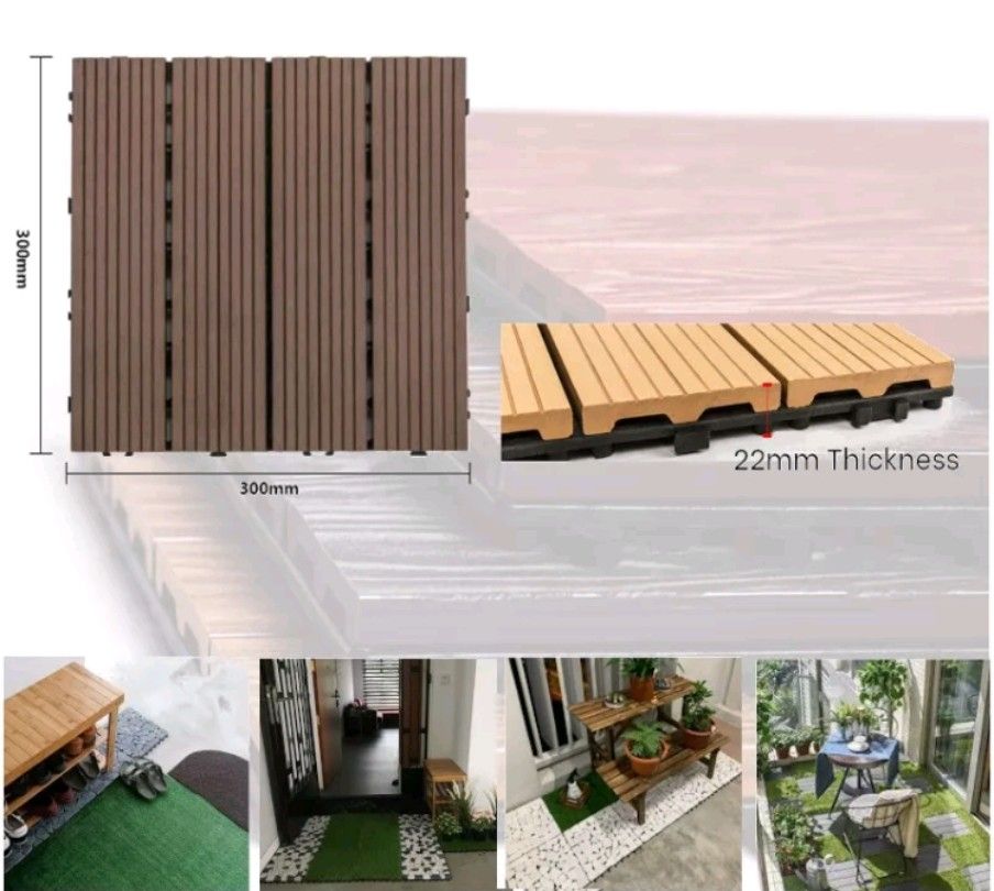 DIY Artificial Grass Decking Tile, Easy to clean and maintain ...