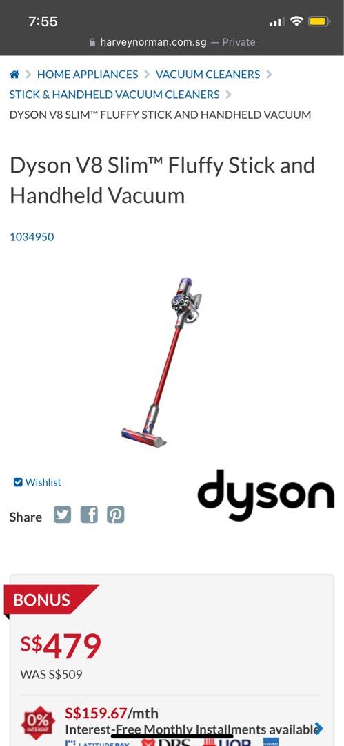 Dyson V8 Fluffy, TV & Home Appliances, Vacuum Cleaner & Housekeeping on ...