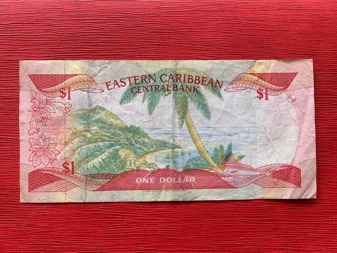 Eastern Caribbean 1 Dollar QEII 1988 Banknote, Hobbies & Toys ...