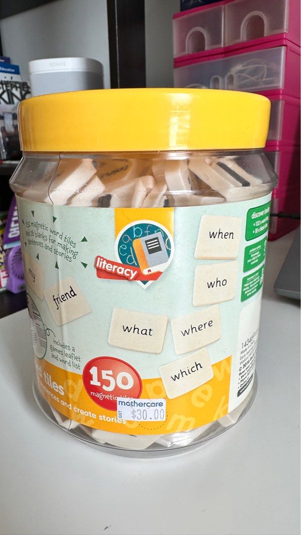 ELC Magnetic Word Tiles 150 words, Babies & Kids, Infant Playtime on ...