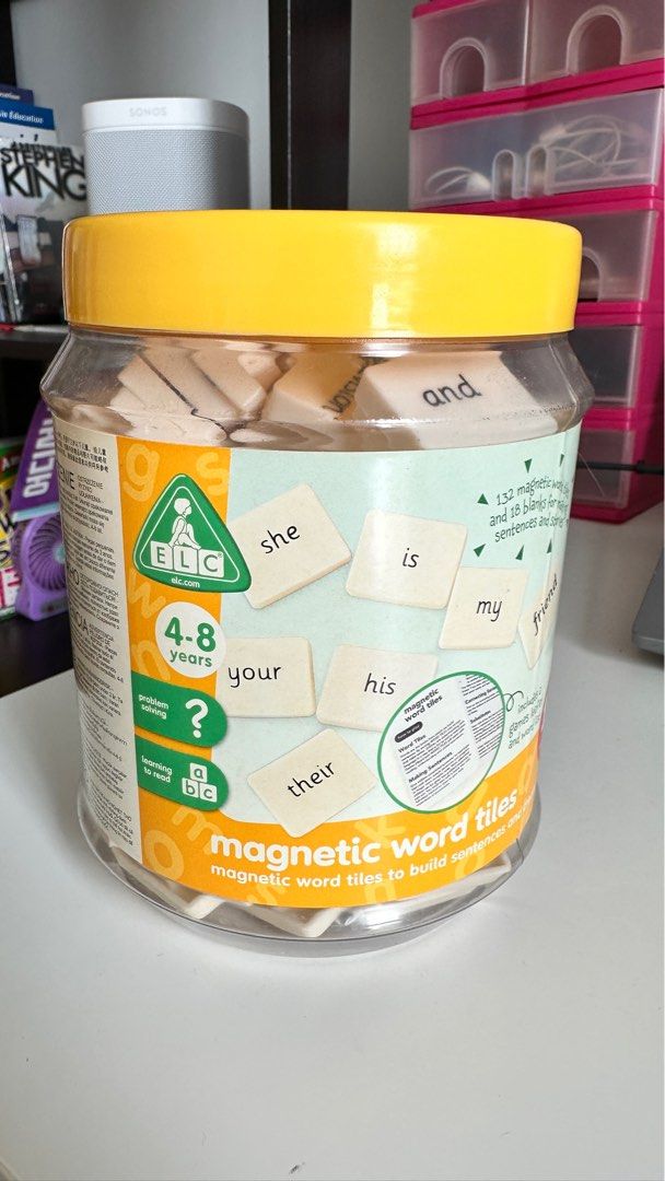 ELC Magnetic Word Tiles 150 words, Babies & Kids, Infant Playtime on ...