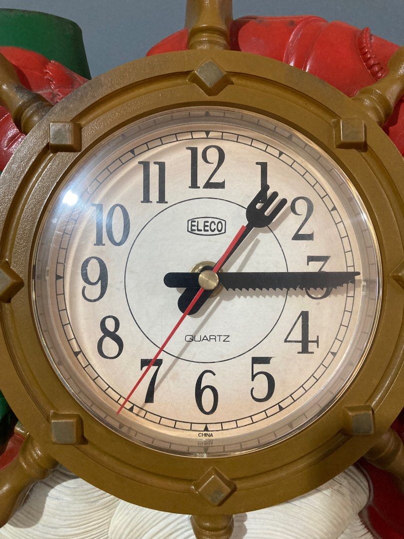 Eleco Vintage Lobster Seafood Wall Clock, Furniture & Home Living, Bathroom & Kitchen Fixtures ...