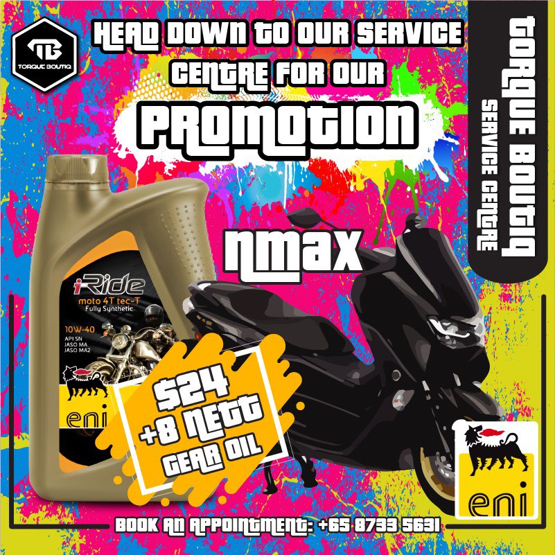 ENI EO NMAX 155 V1,V2 ENGINE OIL SERVICING, Motorcycles, Motorcycle ...