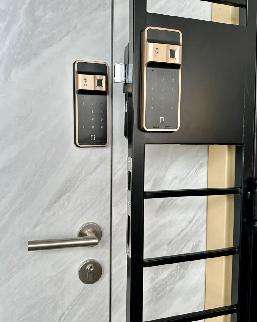 Epic 5G Door Digital Lock + Epic 6G Pro Dual Fingerprint Gate Digital ...