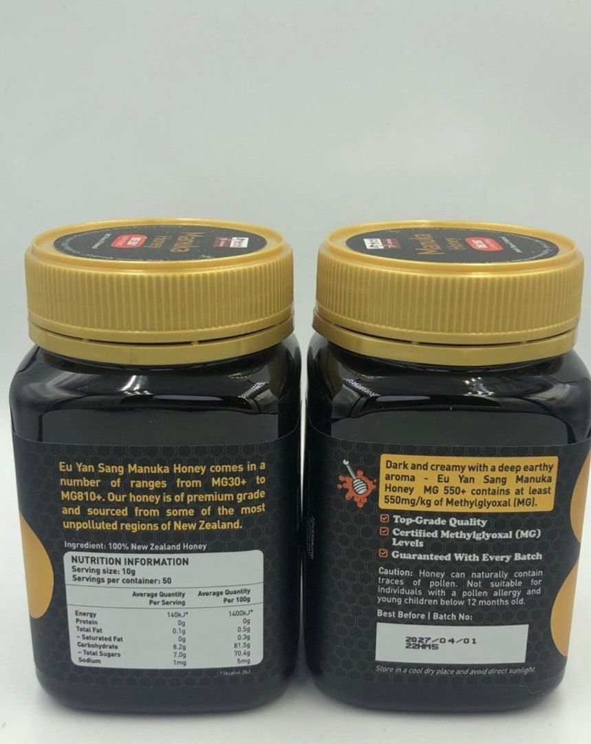 Eu Yan Sang Manuka Honey (MG 550+) 500g, Food & Drinks, Other Food ...