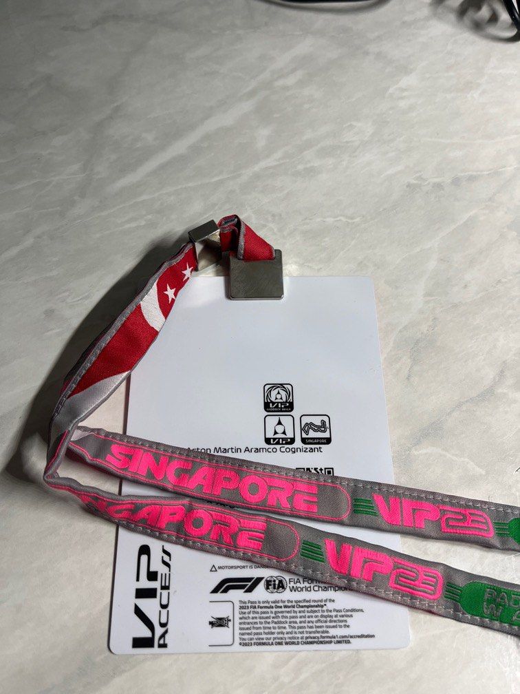F1 2023 Singapore VIP Passes Paddock Tickets formula 1 Grand Prix GP ...