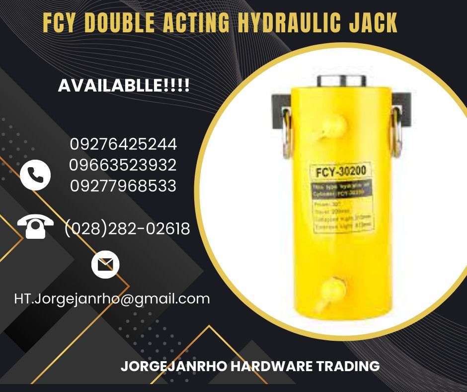 FCY DOUBLE ACTING HYDRAULIC JACK, Commercial & Industrial, Construction ...