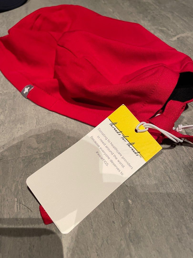 Figs red operating theatre / hospital caps, Women's Fashion, Watches ...