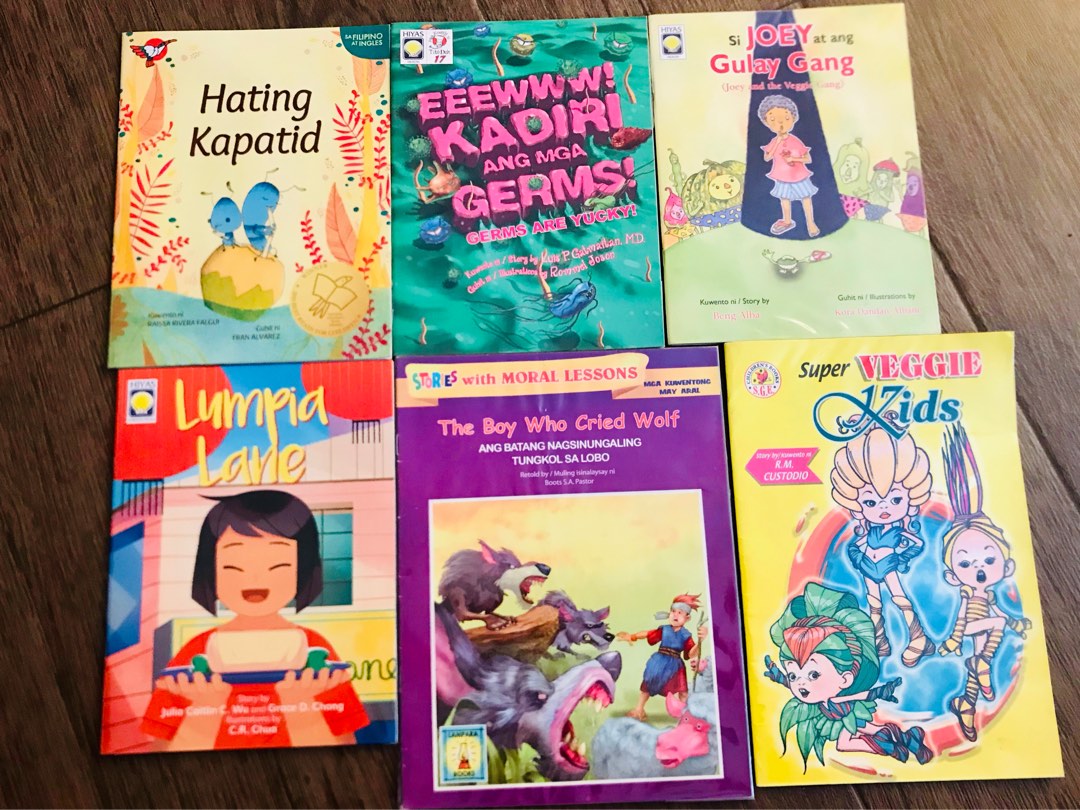 Filipino - English story books (6 books in 1), Hobbies & Toys, Books ...