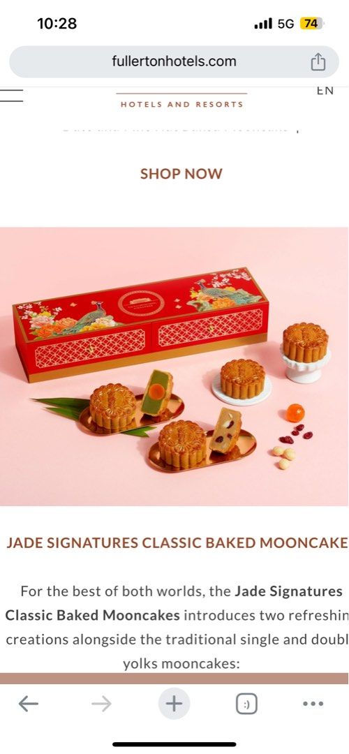 Fullerton Hotel Mooncake Box, Food & Drinks, Other Food & Drinks on ...