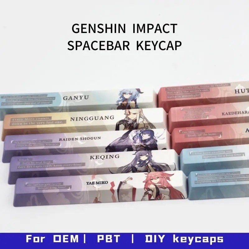Genshin Impact Character Spacebar Keycaps, Computers & Tech, Parts & Accessories, Computer ...