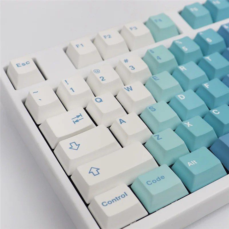 GMK Yeti; Blue and white gradient keycaps only, Computers & Tech, Parts ...